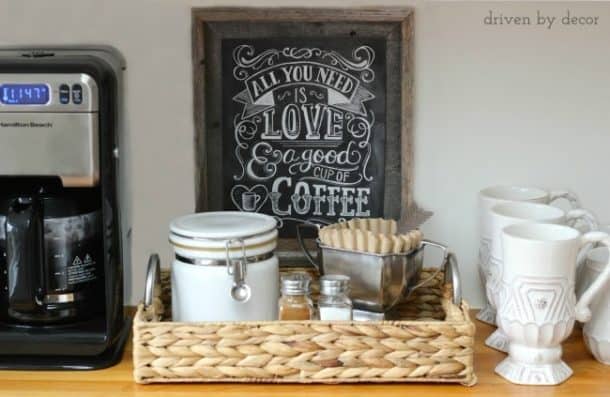 8 Coffee Bar Ideas for The Kitchen Counter (decor and organization ...
