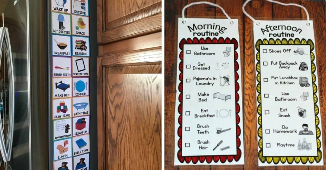 Daily Routine Charts for Kids (7 fun visual schedules) – Habitat for Mom