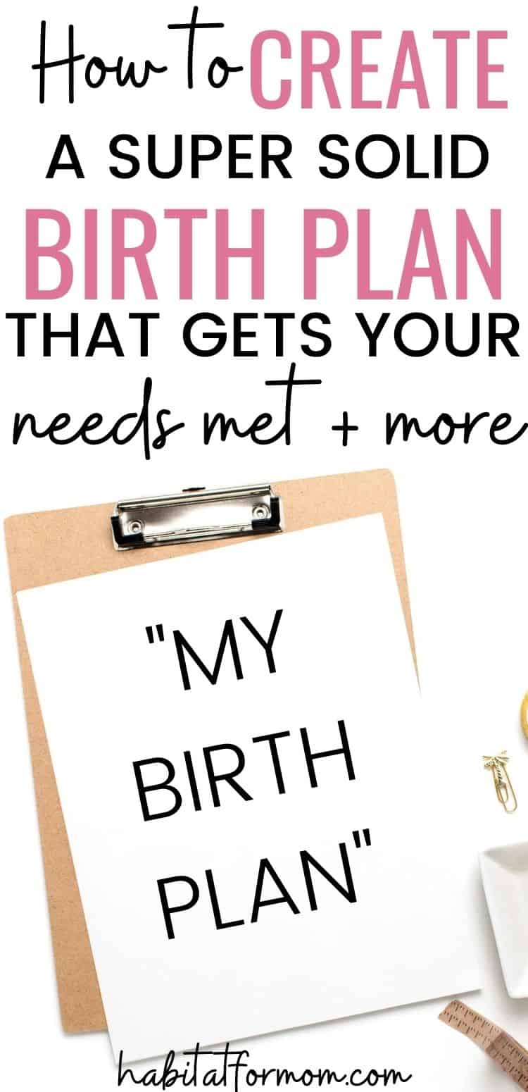 How to Create a Solid Birth Plan {exactly what to include & request ...